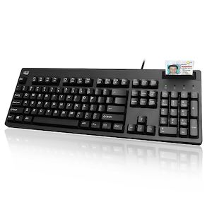 Adesso TAA Compliant Smart Card Reader Keyboard AKB-630SB-TAA ...